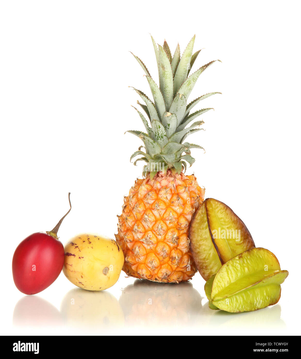 Composition exotic fruits on Cut Out Stock Images & Pictures - Alamy