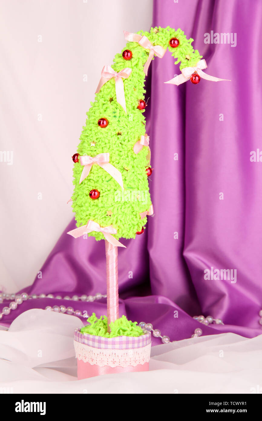 Christmas tree with curved tip Stock Photo - Alamy