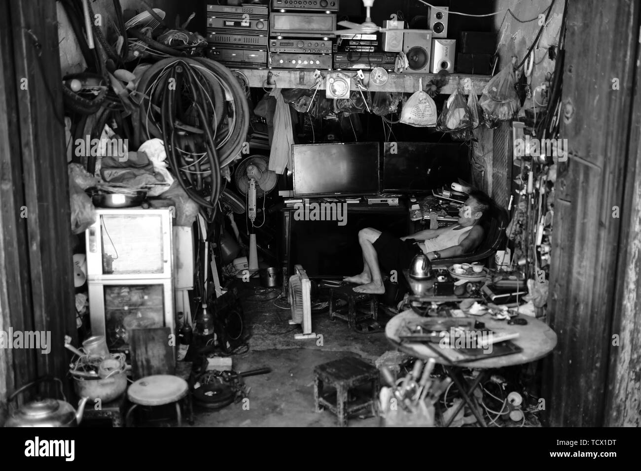Hardware store owner Black and White Stock Photos & Images - Alamy