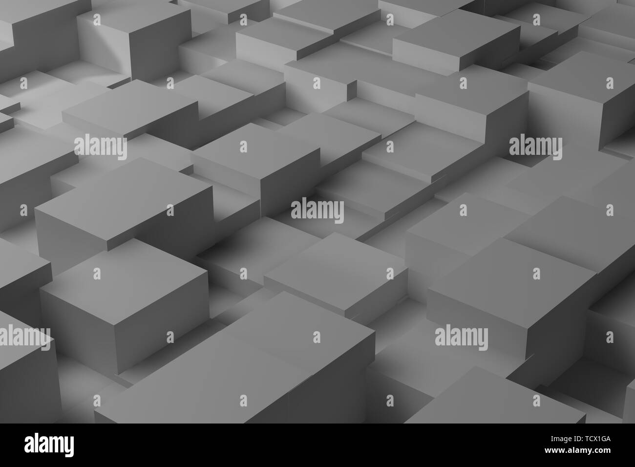 3D rendering, minimalist style gray cube background Stock Photo - Alamy