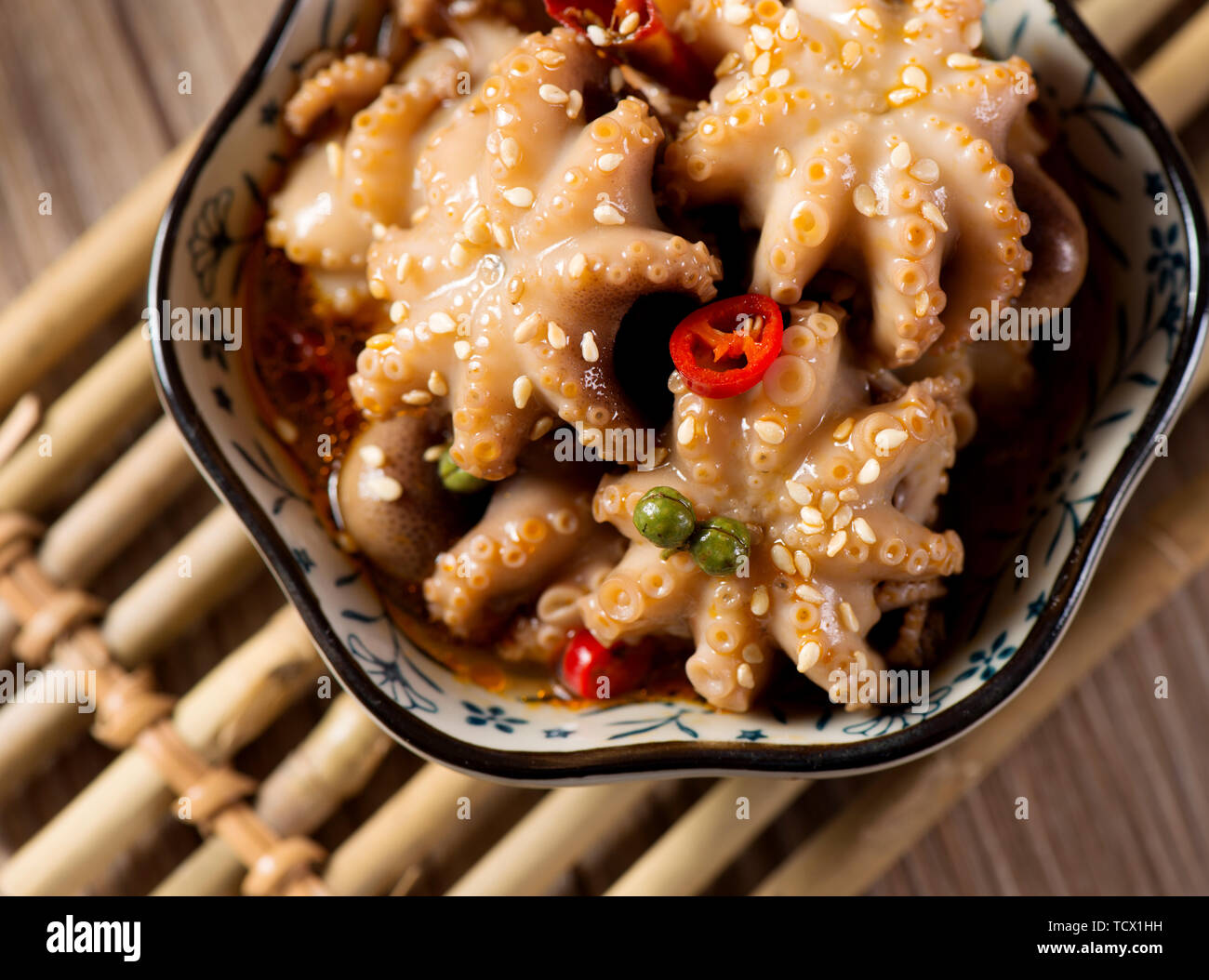 Spicy seafood octopus Stock Photo - Alamy