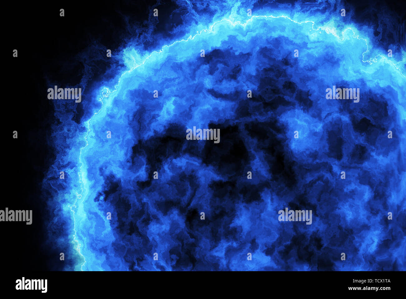 Three-dimensional rendering, blue flame Stock Photo - Alamy