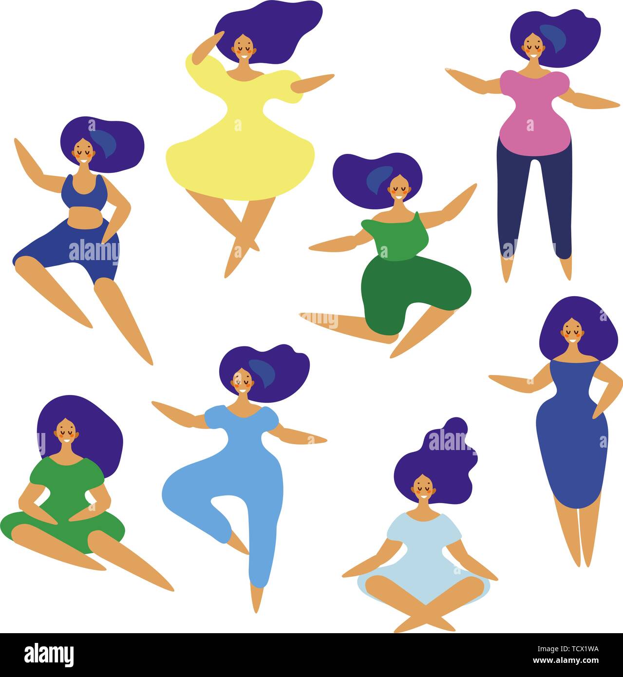 Fitness clothes group Stock Vector Images - Alamy