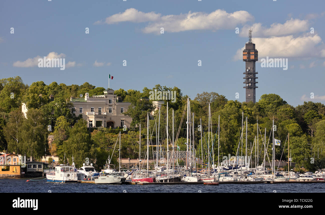 Sweden harbor television tower hi-res stock photography and images - Alamy
