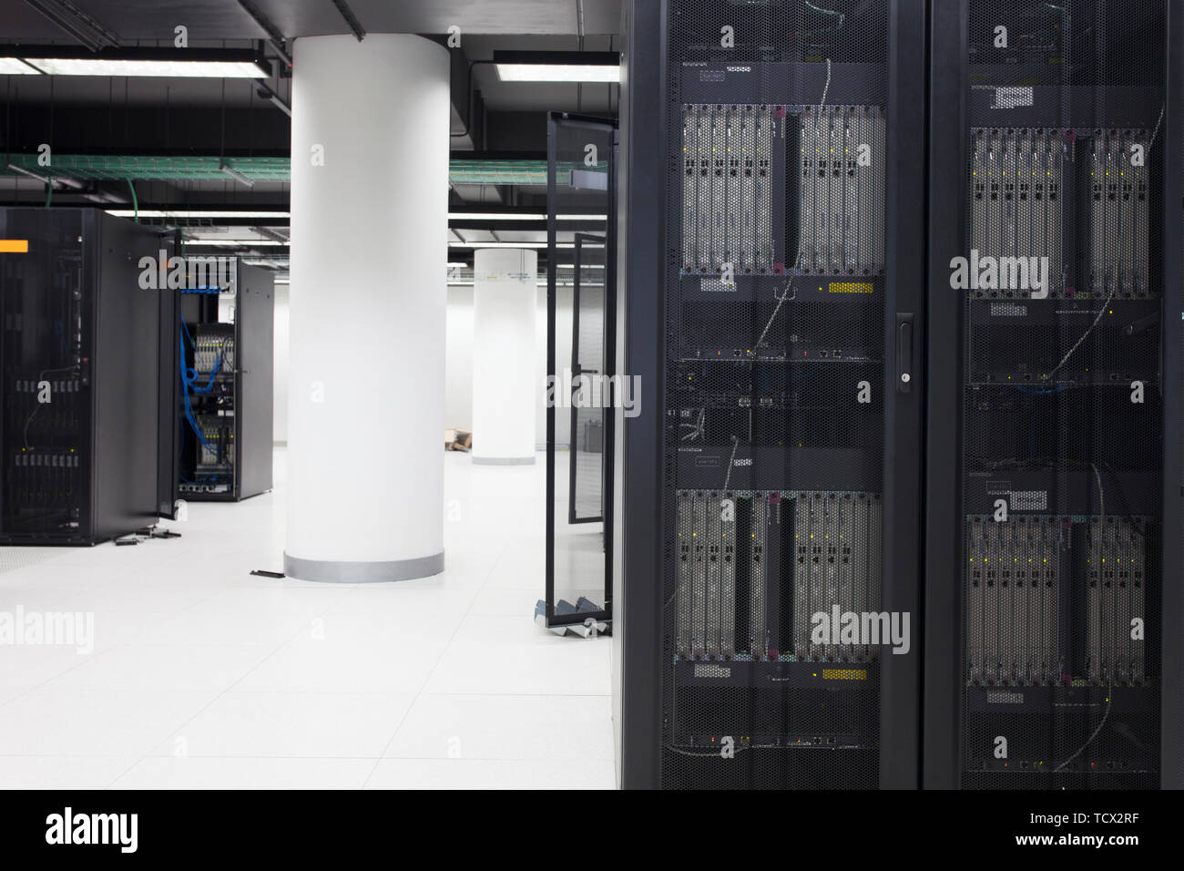Telecommunication server in data center Stock Photo - Alamy