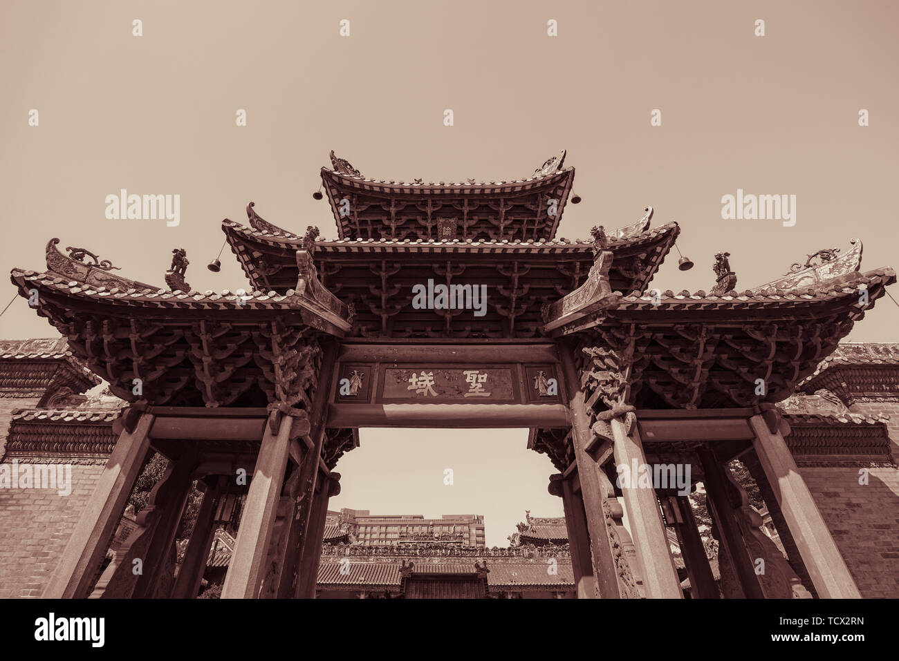 Foshan ancestral temple sacred domain archway Stock Photo - Alamy