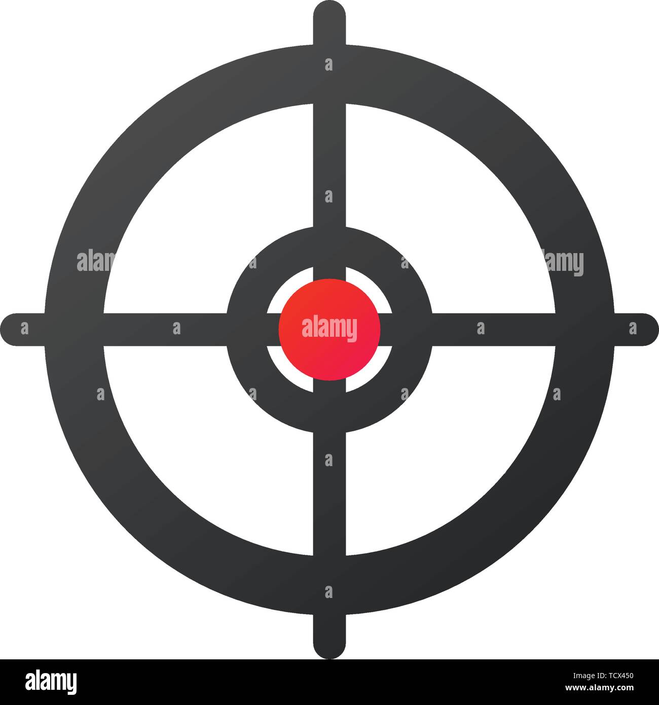 target aim scope icon, vector illustration isolated on white Stock ...