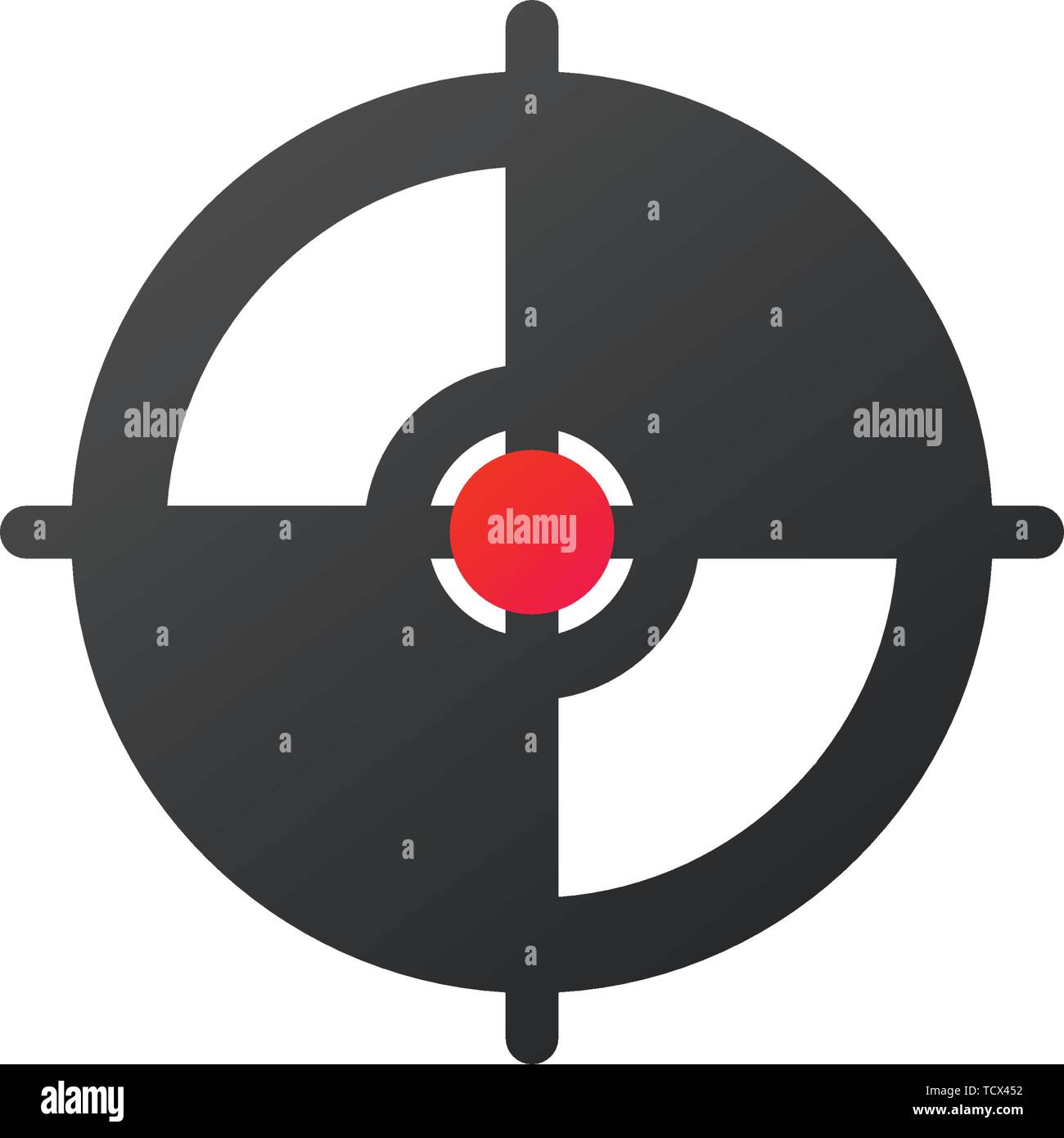 target aim scope icon, vector illustration isolated on white Stock ...