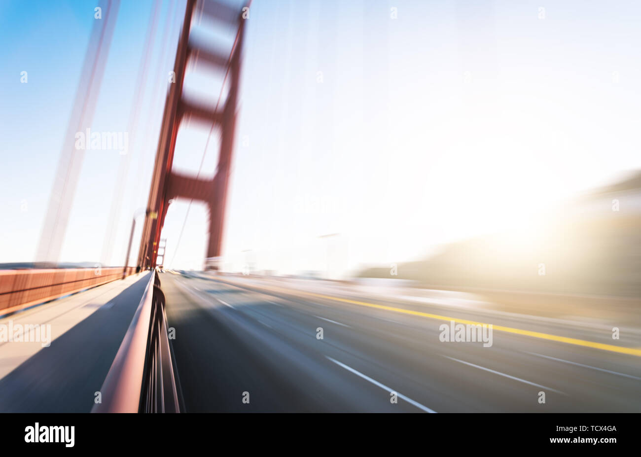 Traffic on gold gate bridge in sunday Stock Photo - Alamy