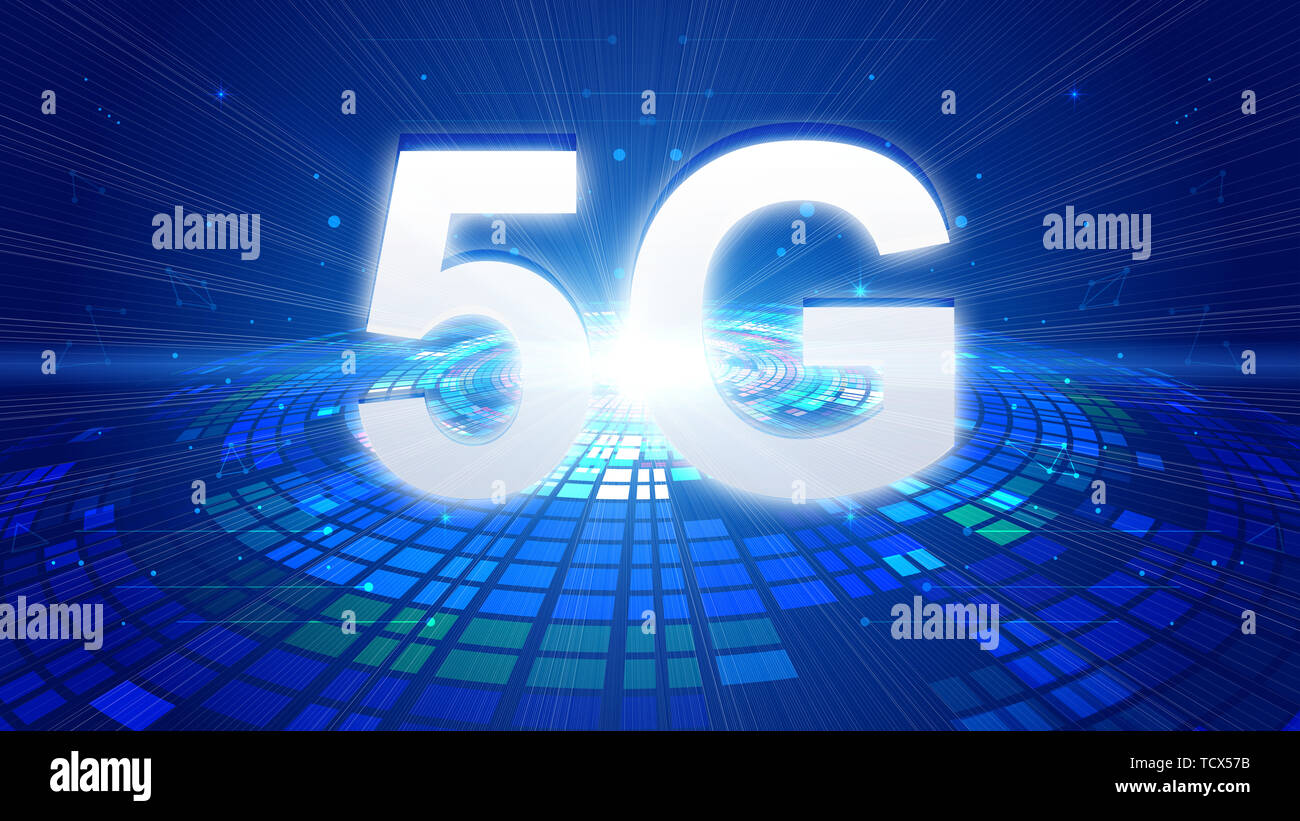 Concept Creative Illustration of Rapid Development of 5G Communication ...