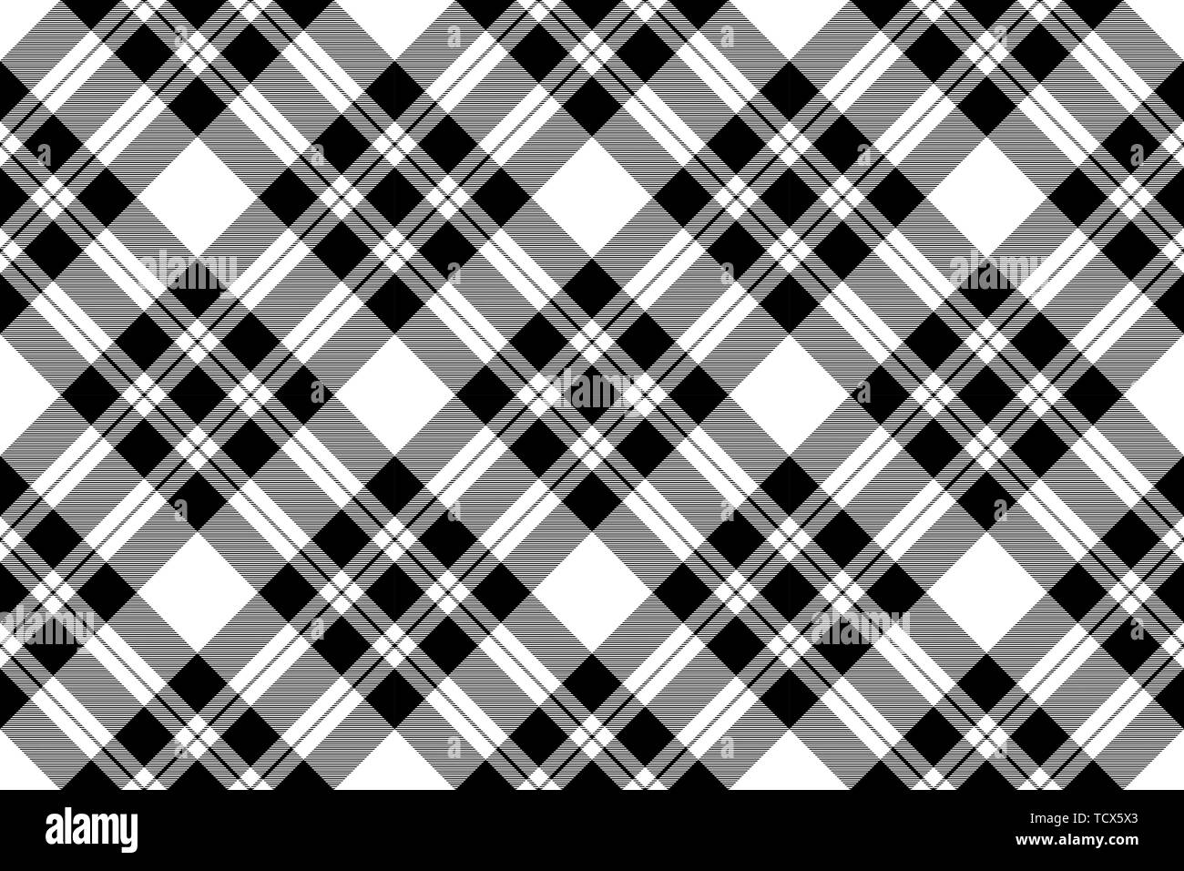 Check diagonal texture black white seamless pattern. Vector ...