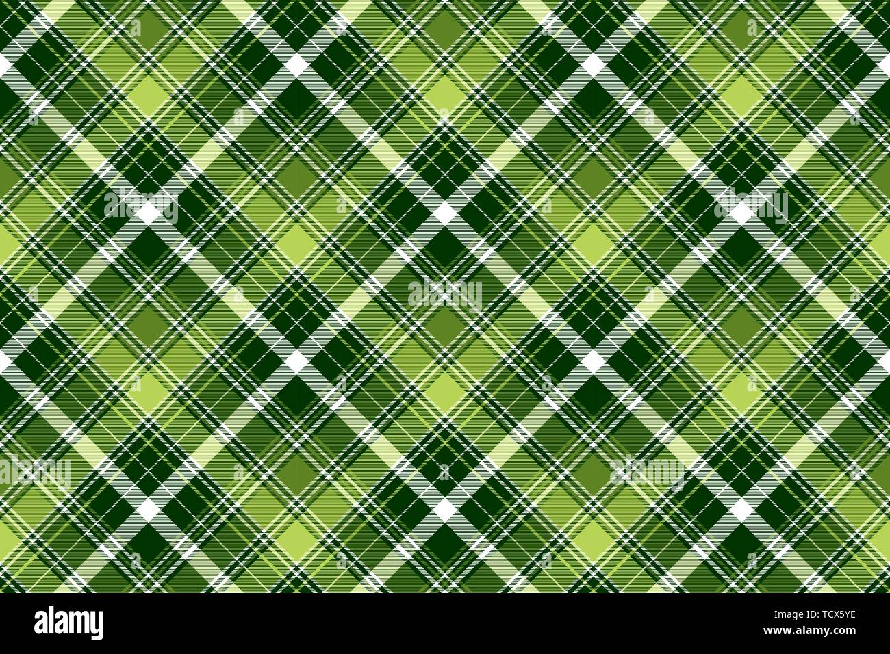 Green irish diagonal abstract plaid seamless pattern. Vector ...