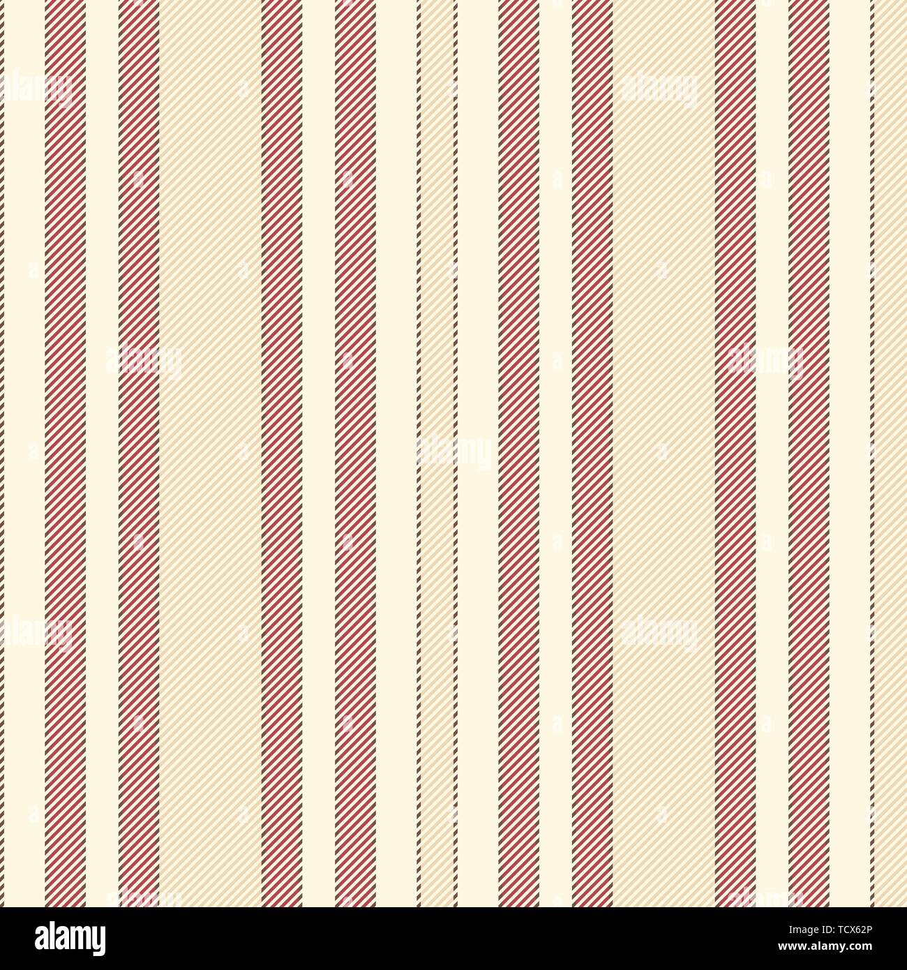 Beige red striped fabric texture seamless pattern. Vector illustration ...