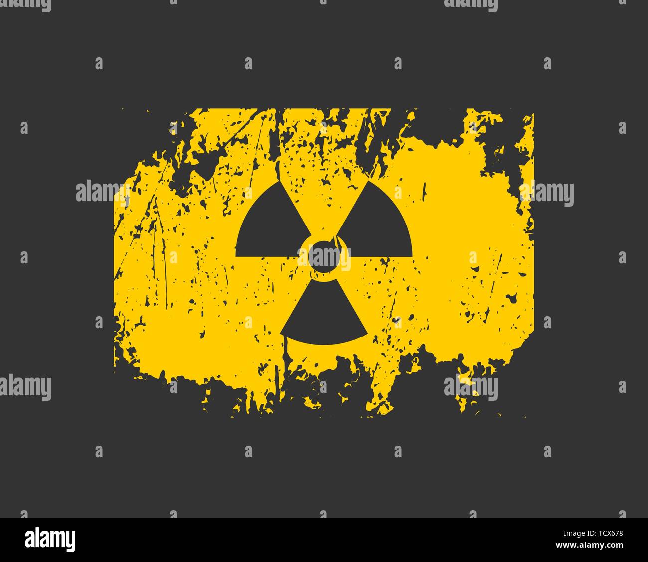 Radiation icon vector. Warning radioactive sign danger symbol Stock ...
