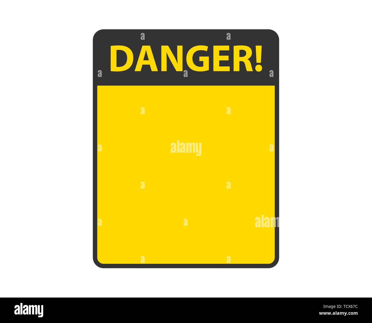 Danger sign isolated. Warning label empty template vector Stock Vector ...