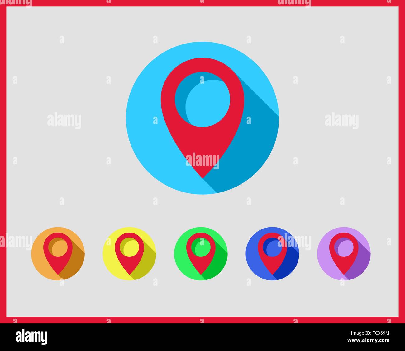 Map icons. Marker pointer. Pin location vector icon. GPS navigation symbol Stock Vector Image ...