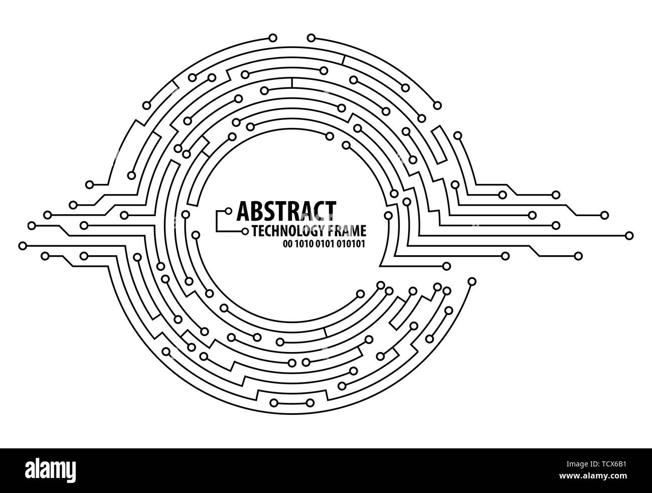 Abstract technology round frame Stock Vector Image & Art - Alamy