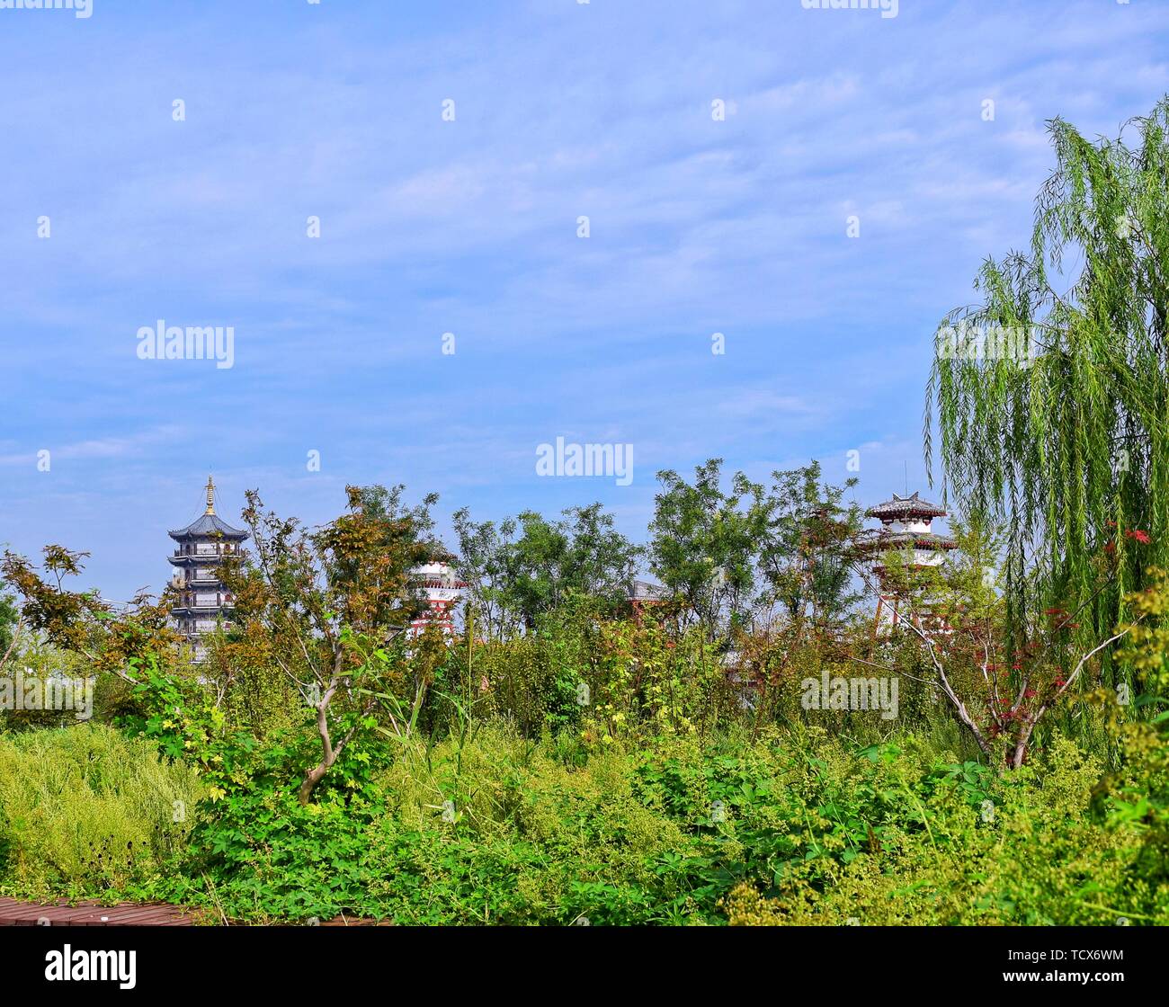 Ding Hui Temple scenery group Stock Photo - Alamy