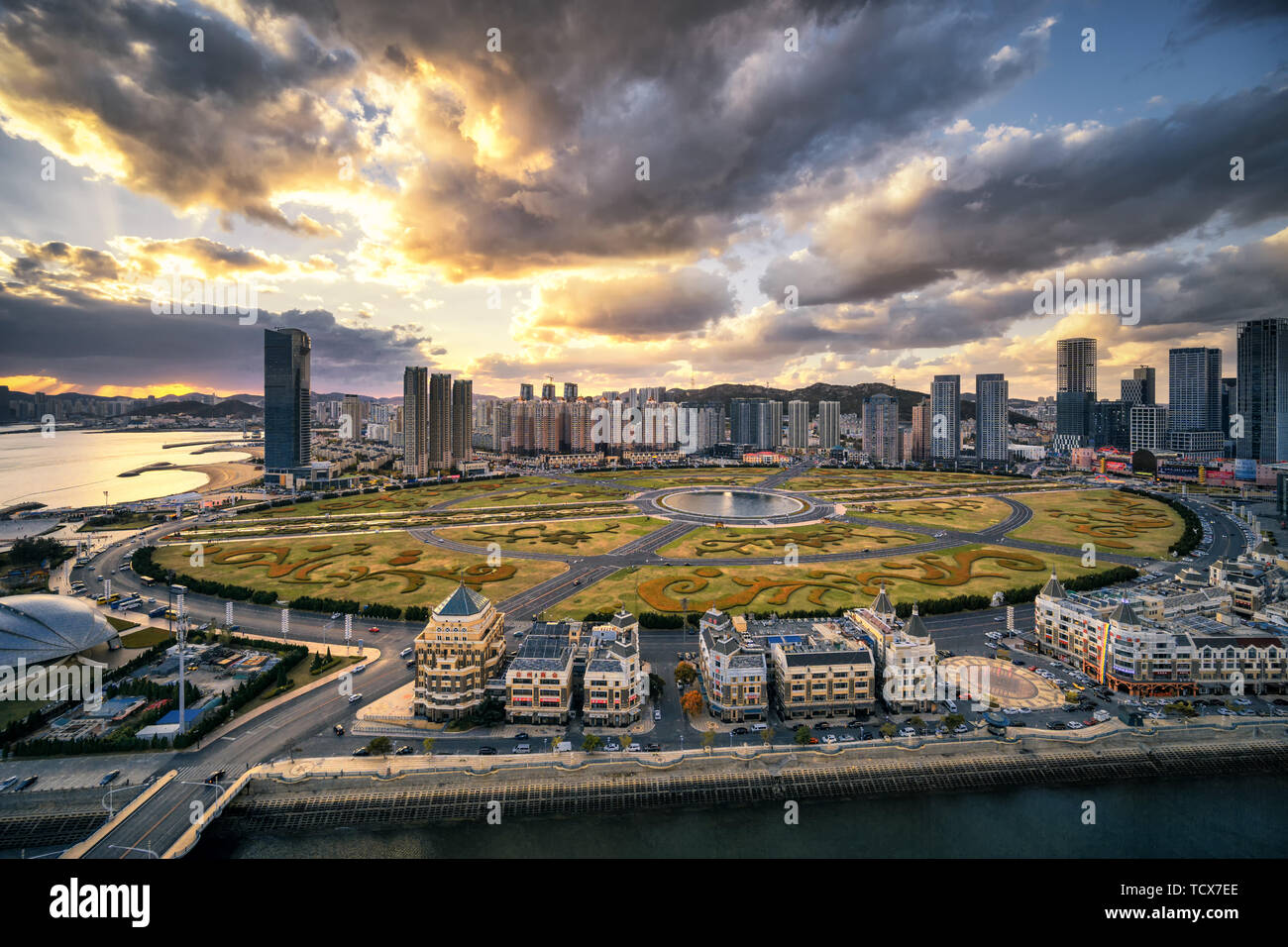 Dalian xinghai square Stock Photo - Alamy