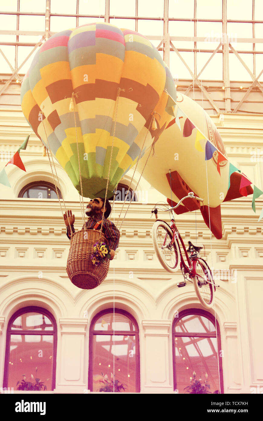 Inside famous GUM the large department store in Moscow Stock Photo - Alamy