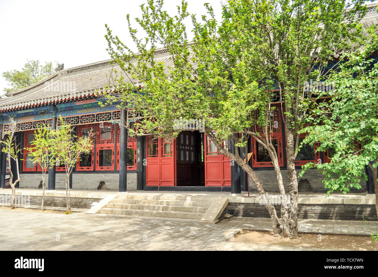 The traditional building eaves of the Governor of Baoding, Hebei ...