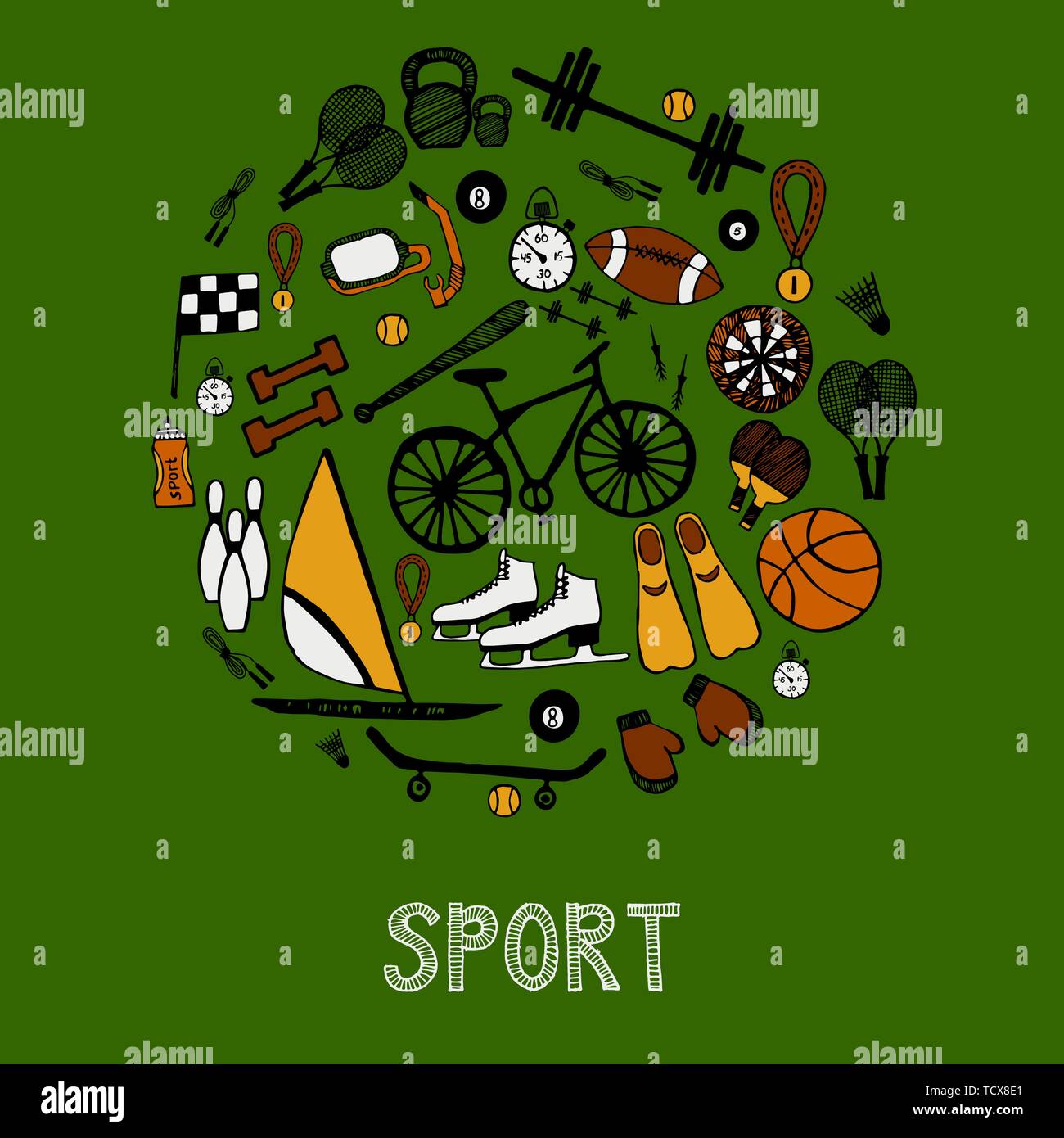 Racquet sport background concept Stock Vector Images - Alamy
