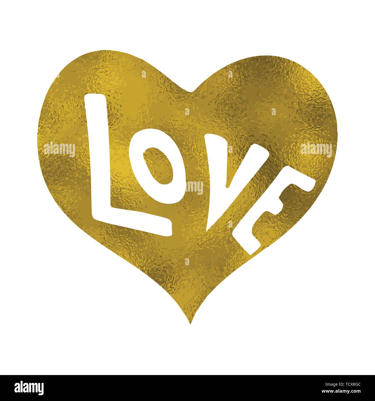 Heart of gold. Golden design element Stock Vector Image & Art - Alamy