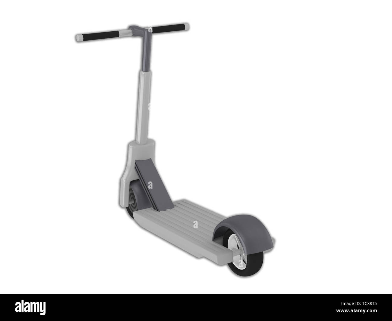 3D illustration of an electric scooter, isolated on white Stock Photo ...