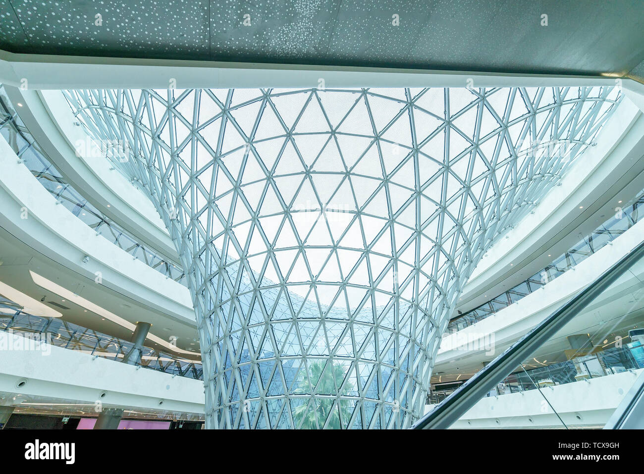 glass architecture in modern shopping mall Stock Photo - Alamy