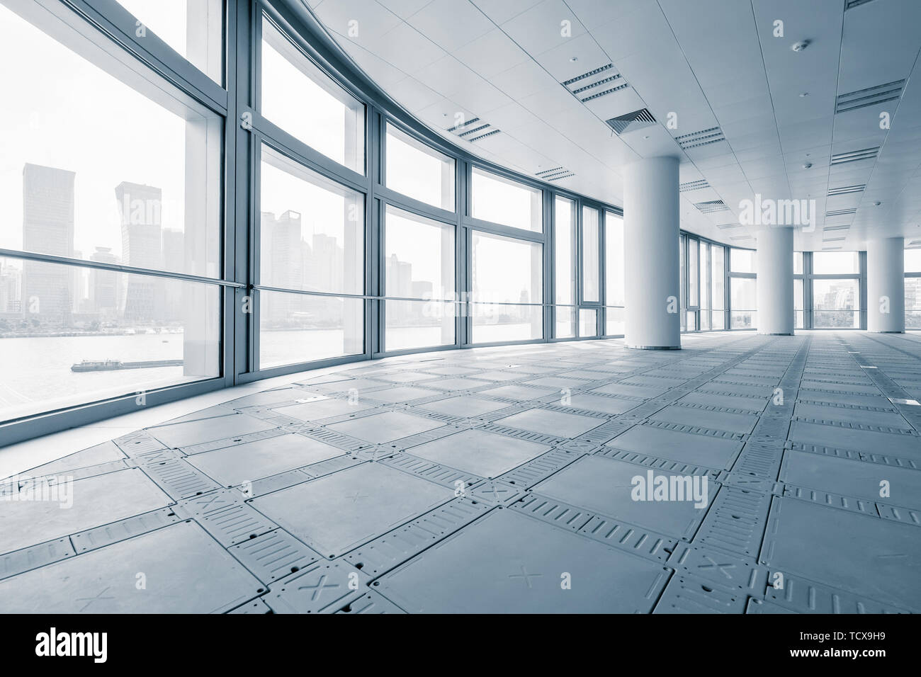 empty office room in modern office buildings Stock Photo - Alamy