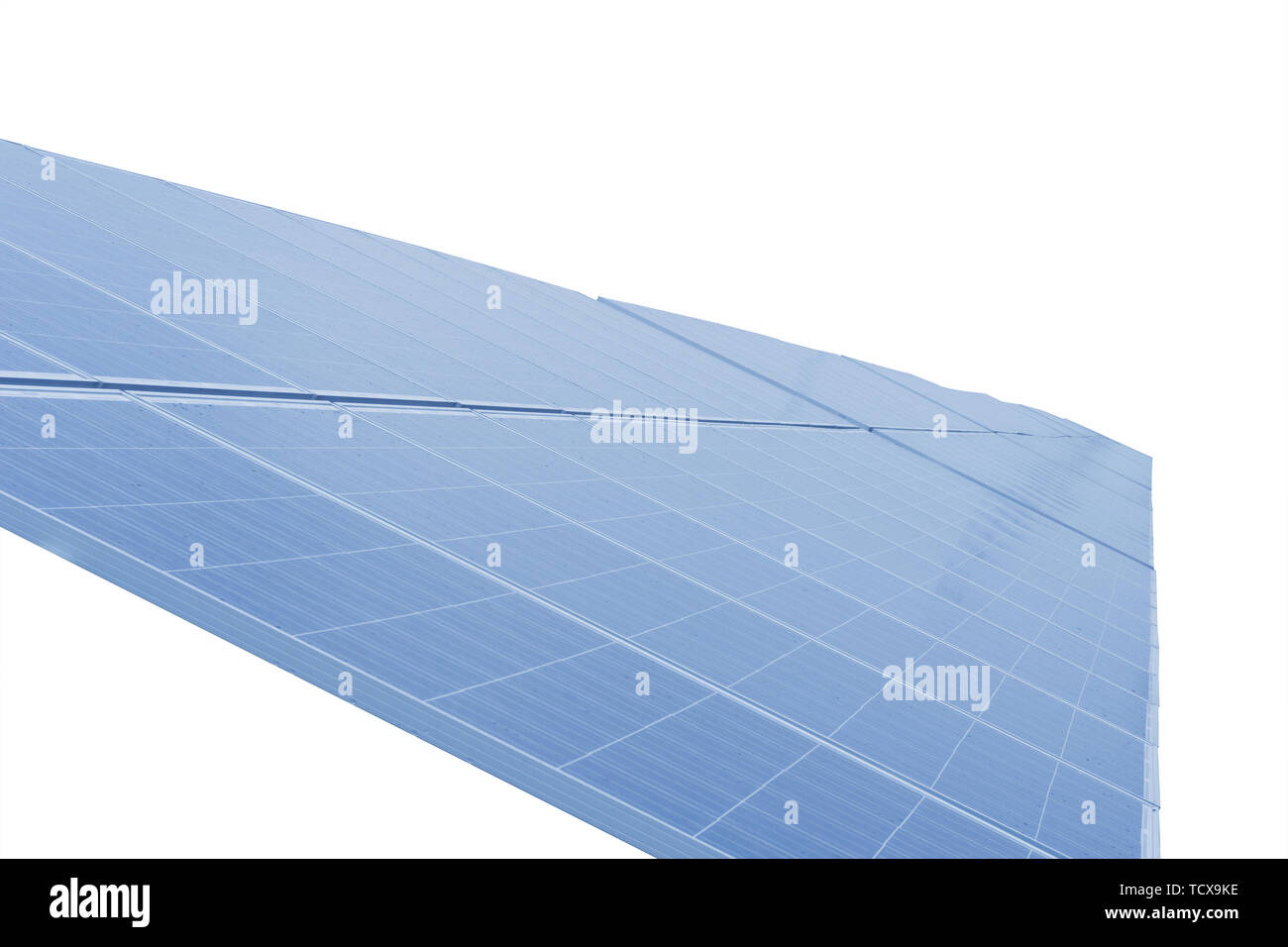 Blue solar panel against white Stock Photo - Alamy