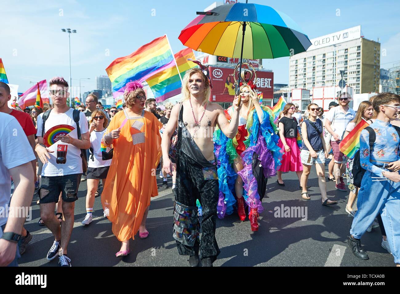 Participants of Equality Parade walks through the streets of the centre ...