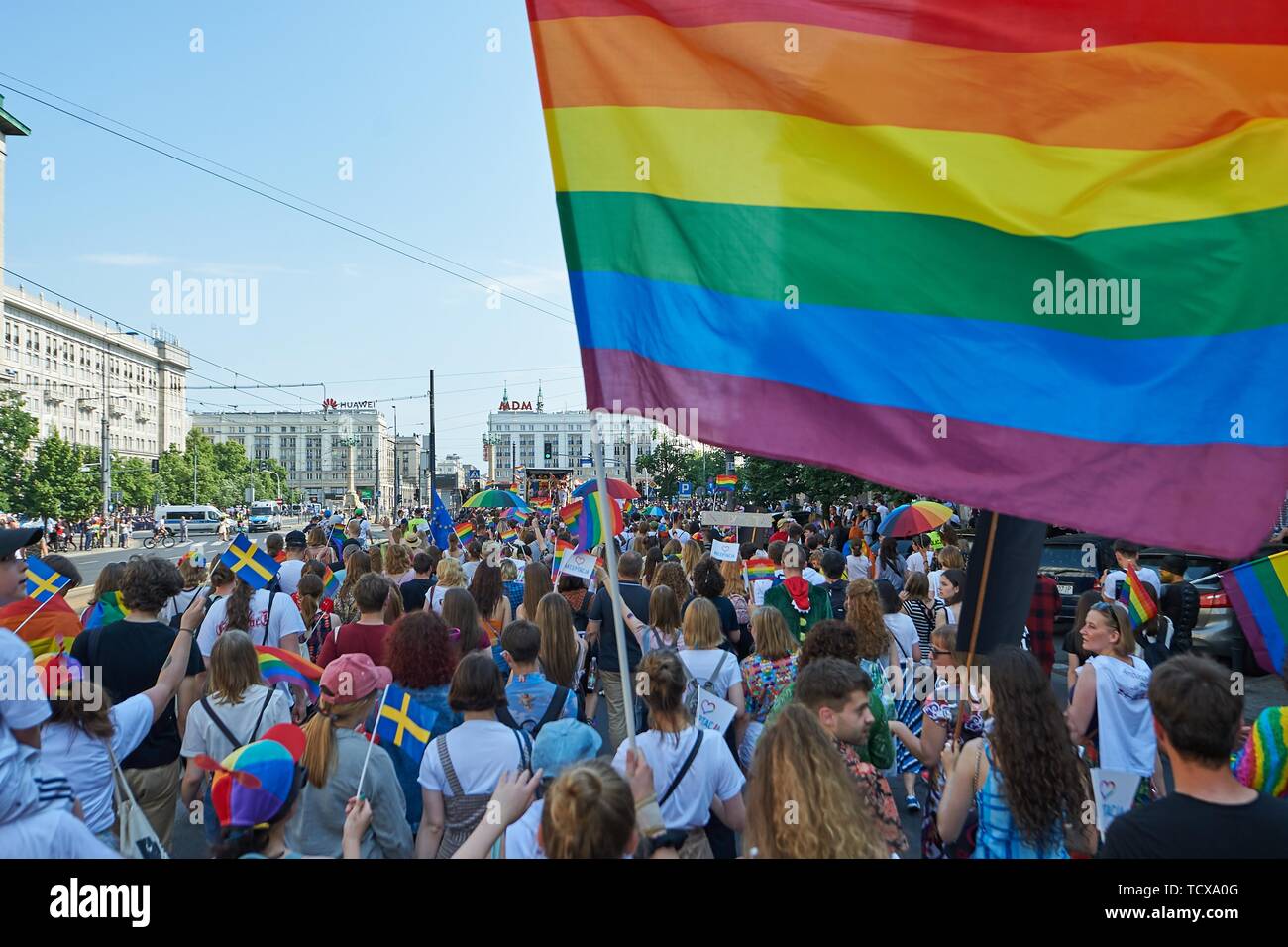 Participants of Equality Parade walks through the streets of the centre ...