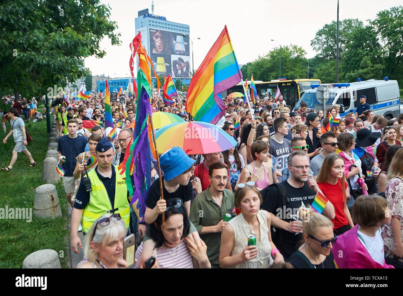 Participants of Equality Parade walks through the streets of the centre ...