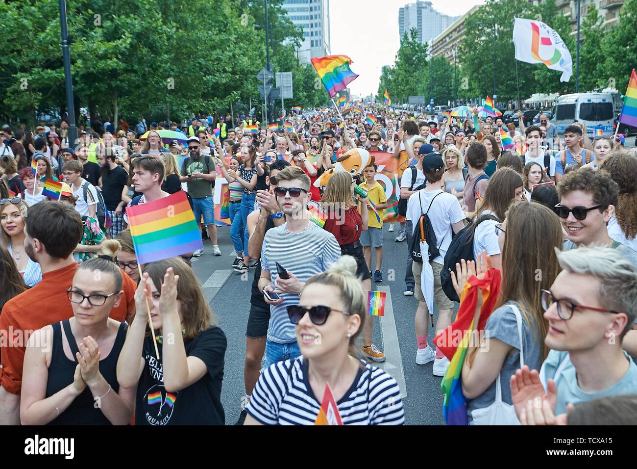 Participants of Equality Parade walks through the streets of the centre ...