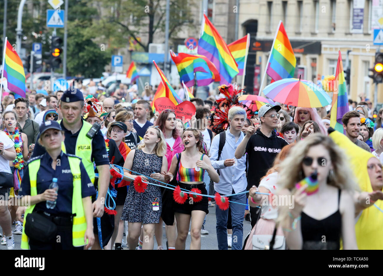 Participants of Equality Parade walks through the streets of the centre ...