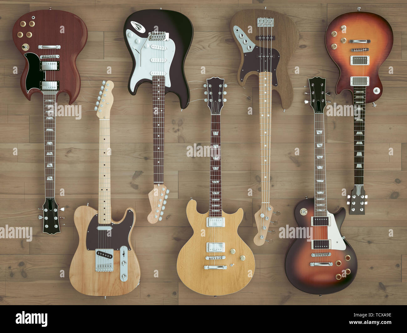Vintage style guitars hi-res stock photography and images - Alamy