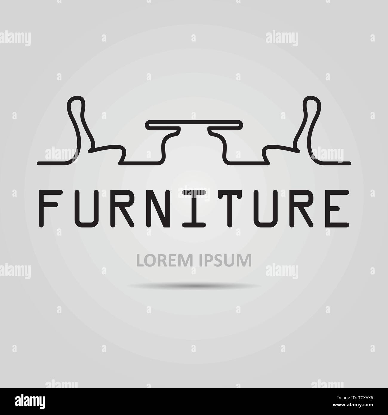 Vector icon with furniture and space text Stock Vector Image & Art - Alamy