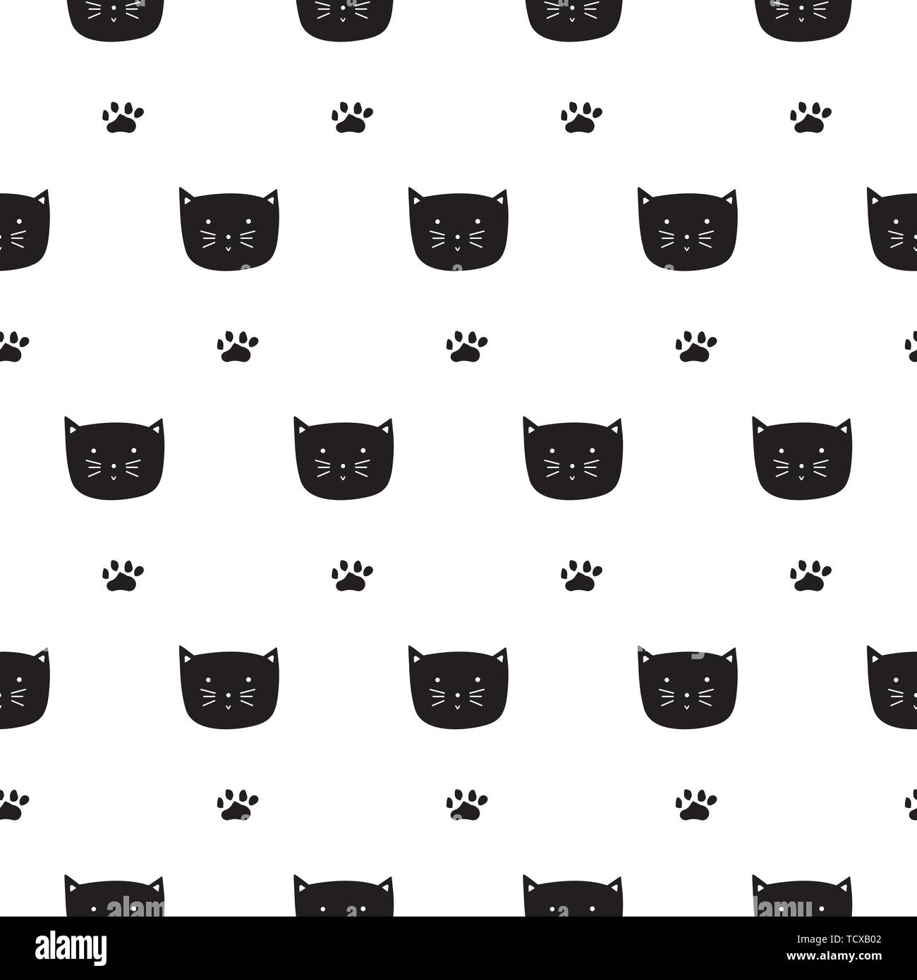 Cat paws pattern Stock Vector Images - Alamy