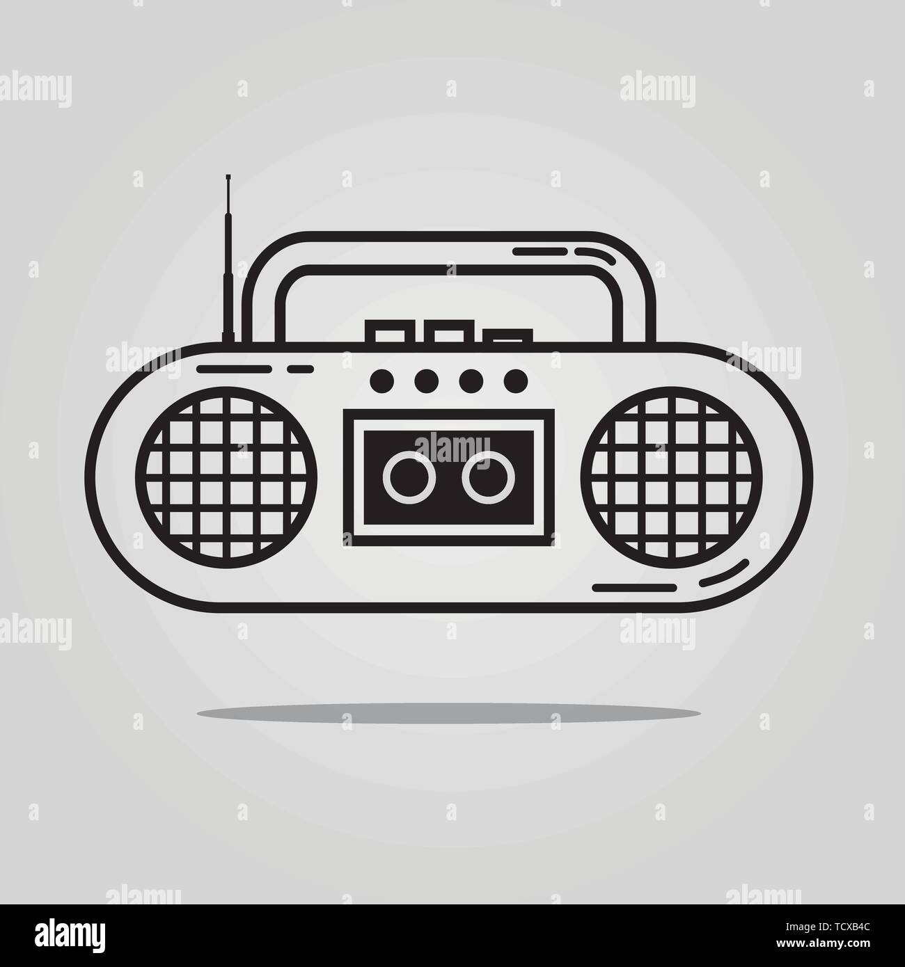 Cassette player. Vector illustration Stock Vector Image & Art - Alamy