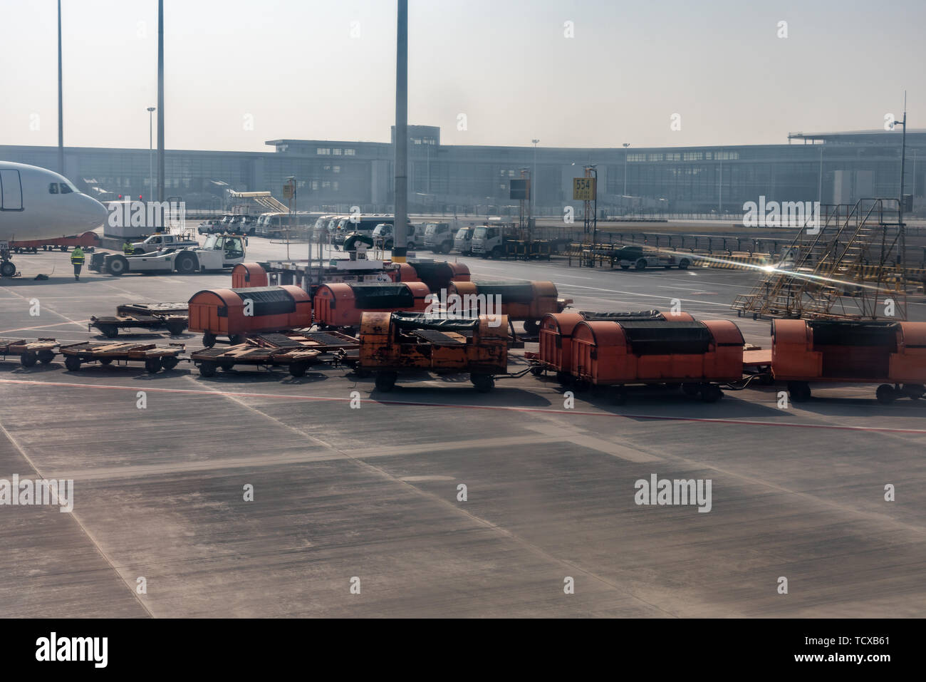 Operating vehicle at Pudong International Airport Stock Photo - Alamy