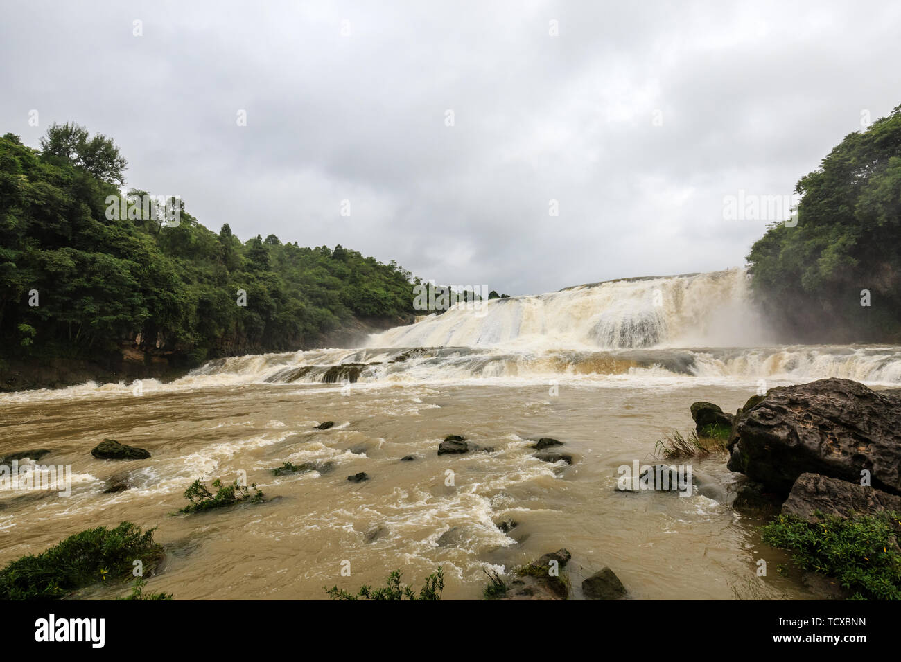 Steep Padang waterfall Stock Photo - Alamy