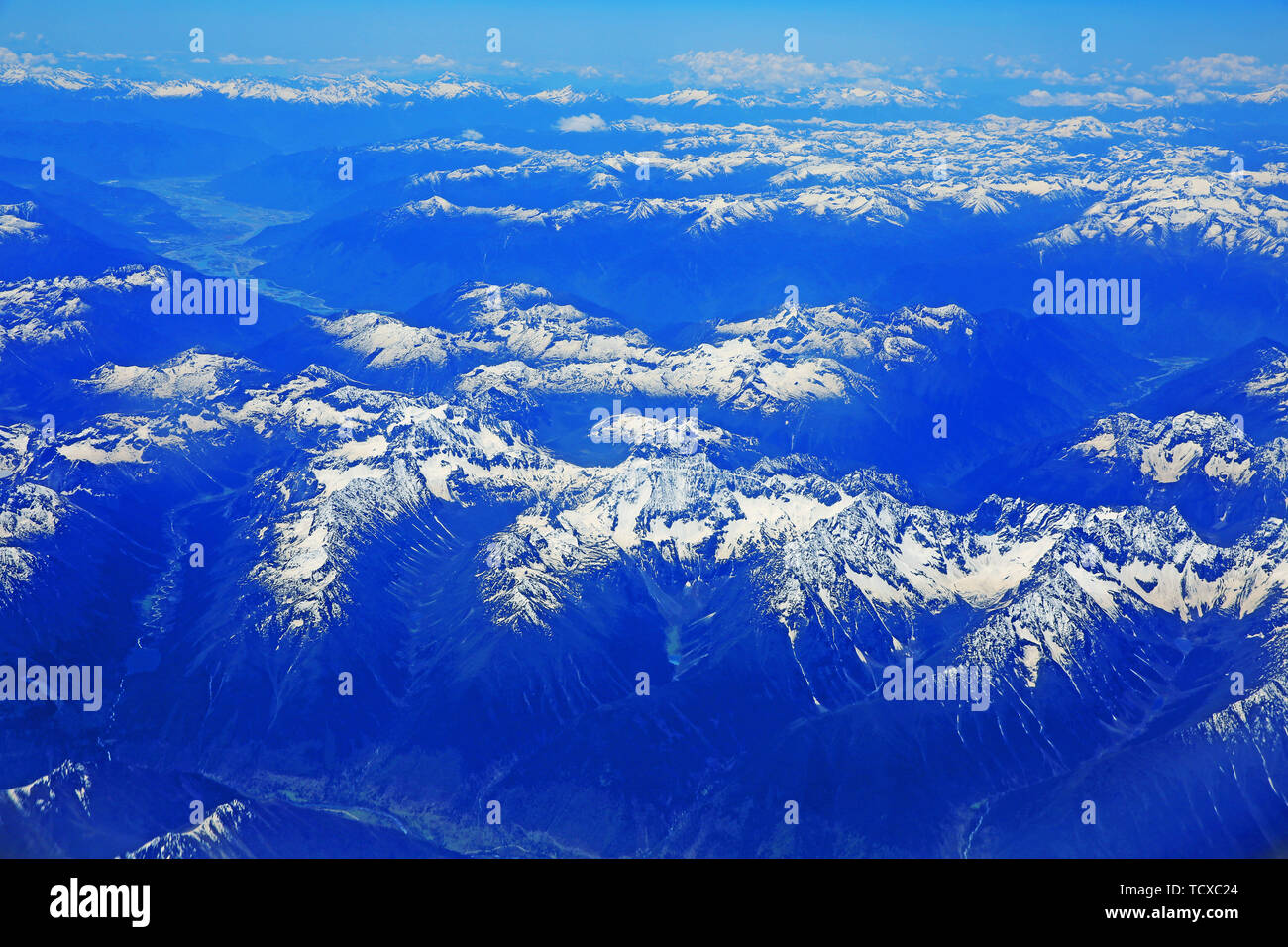 Aerial photography of the snowy plateau Stock Photo - Alamy