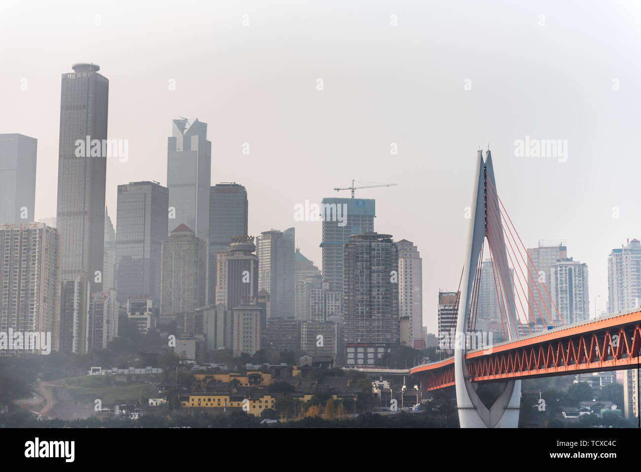 Scenery of Dongshui Gate Bridge in Chongqing Stock Photo - Alamy