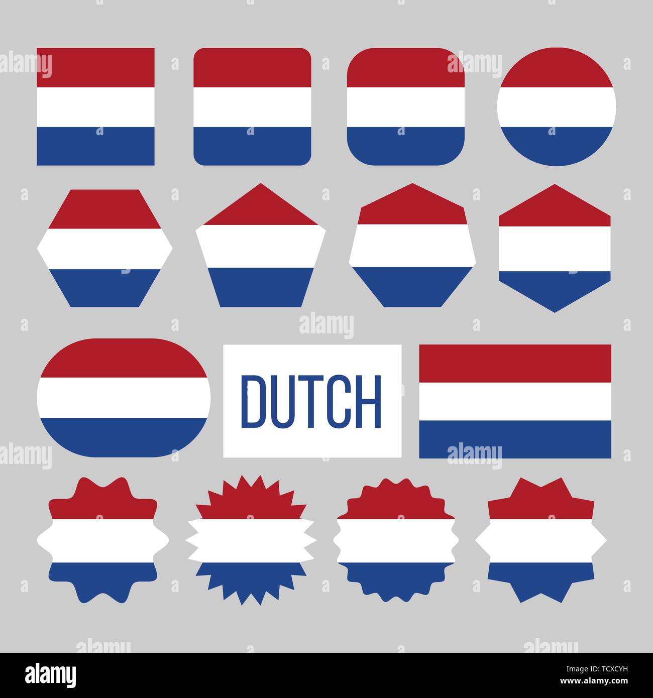 Dutch Flag Collection Figure Icons Set Vector Stock Vector Image & Art ...