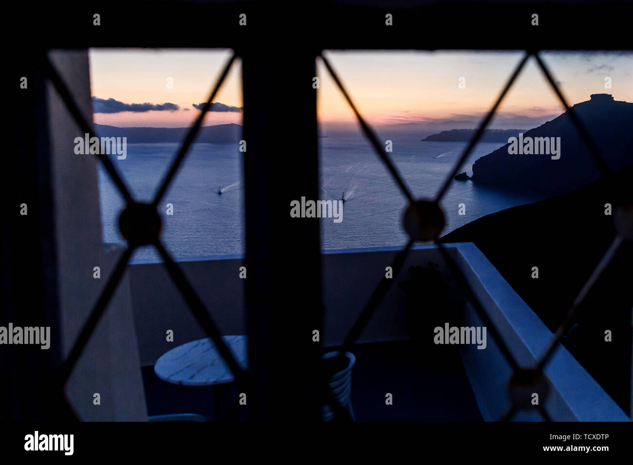 Open traditional greek blue window hi-res stock photography and images ...