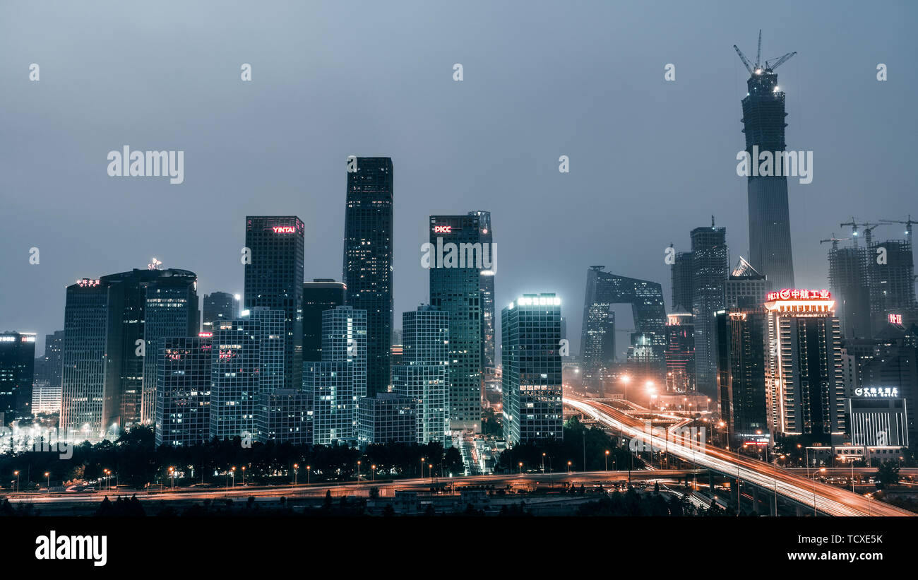 City Night Scene Stock Photo - Alamy