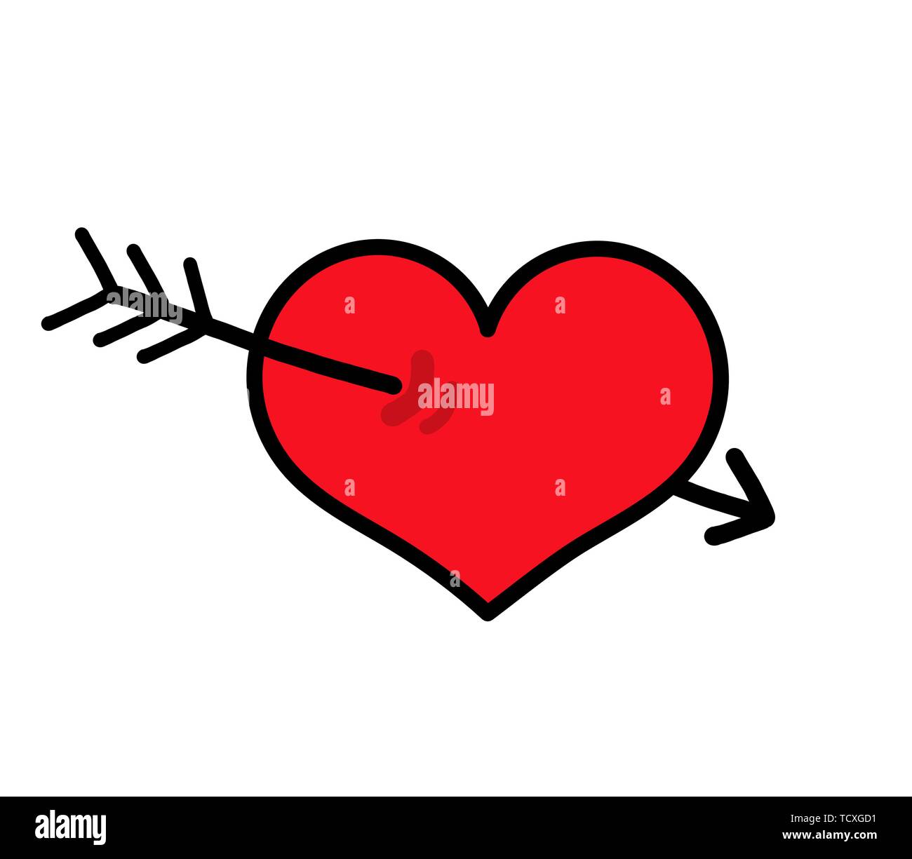Heart with arrow icon. Vector illustration Stock Vector Image & Art - Alamy