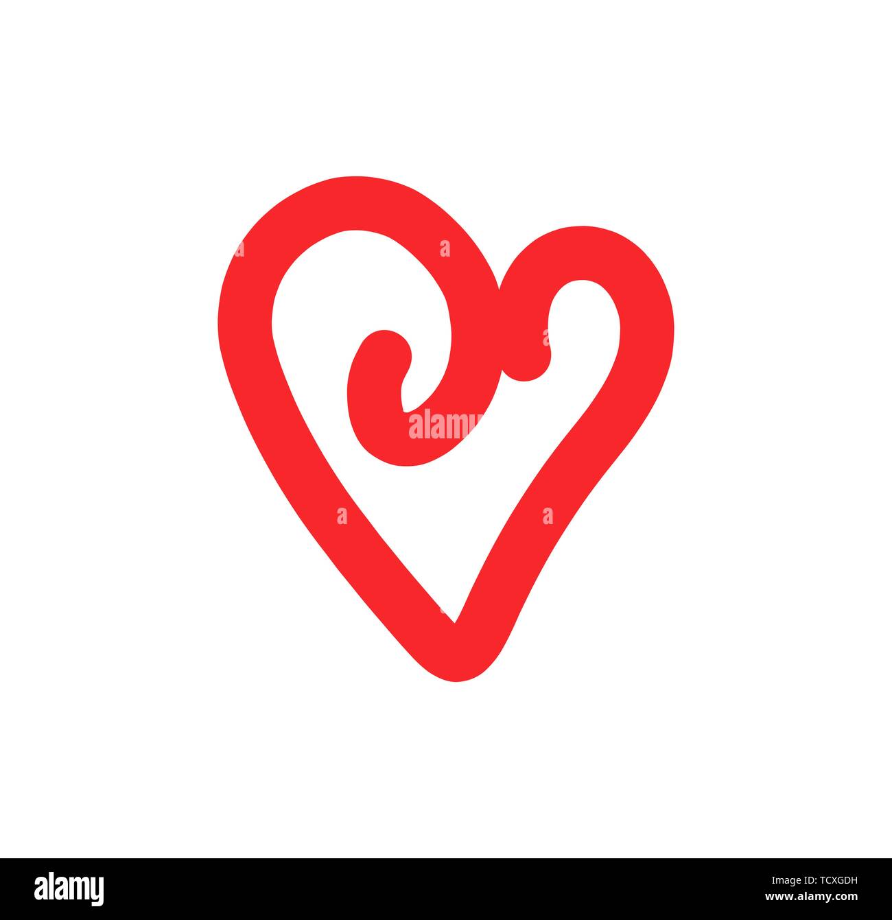 Simple pink painted heart Cut Out Stock Images & Pictures - Alamy