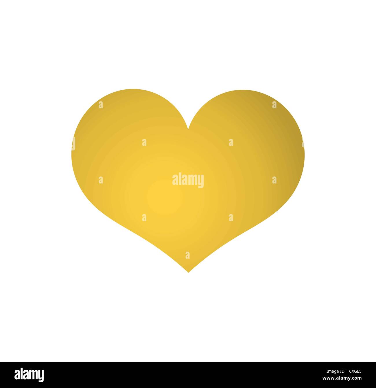 Golden heart icon. Vector illustration Stock Vector Image & Art - Alamy